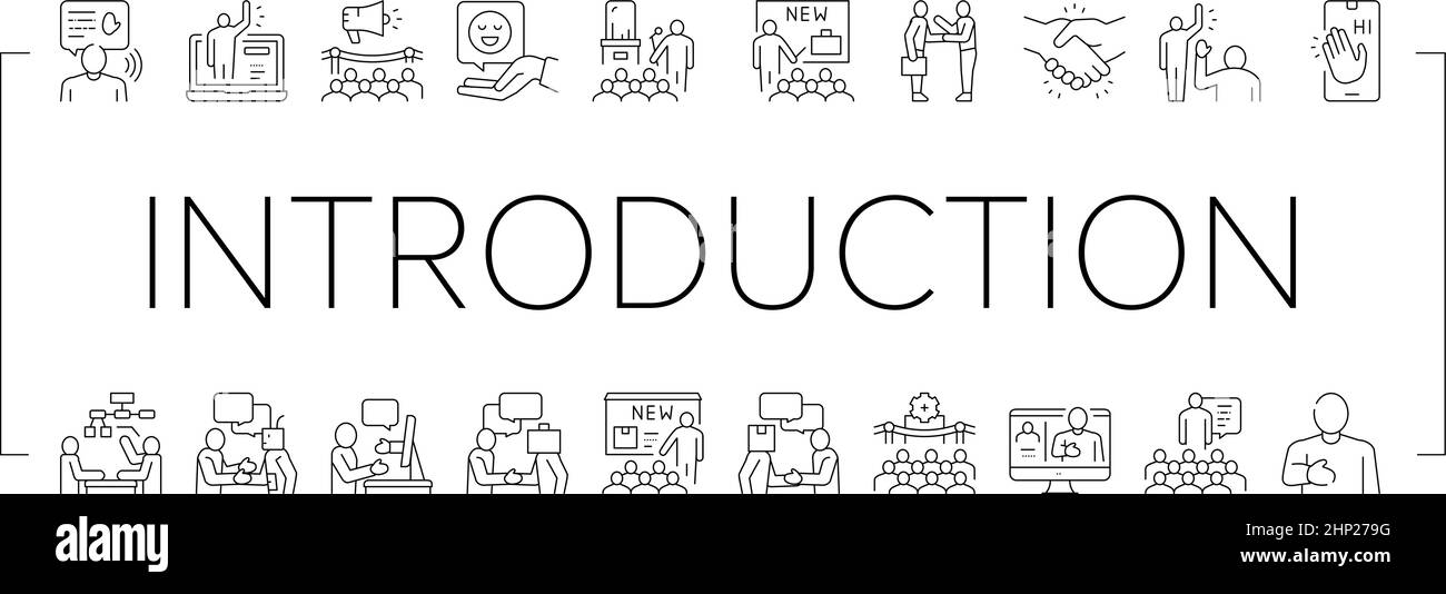 Introduction Speech Collection Icons Set Vector Stock Vector Image ... Introduction Speech Collection Icons Set Vector Stock Vector Image ...