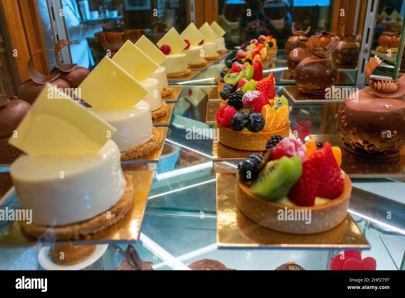 Florence, Italy, Close up, Inside Traditional Italian Cafe Bistro ...
