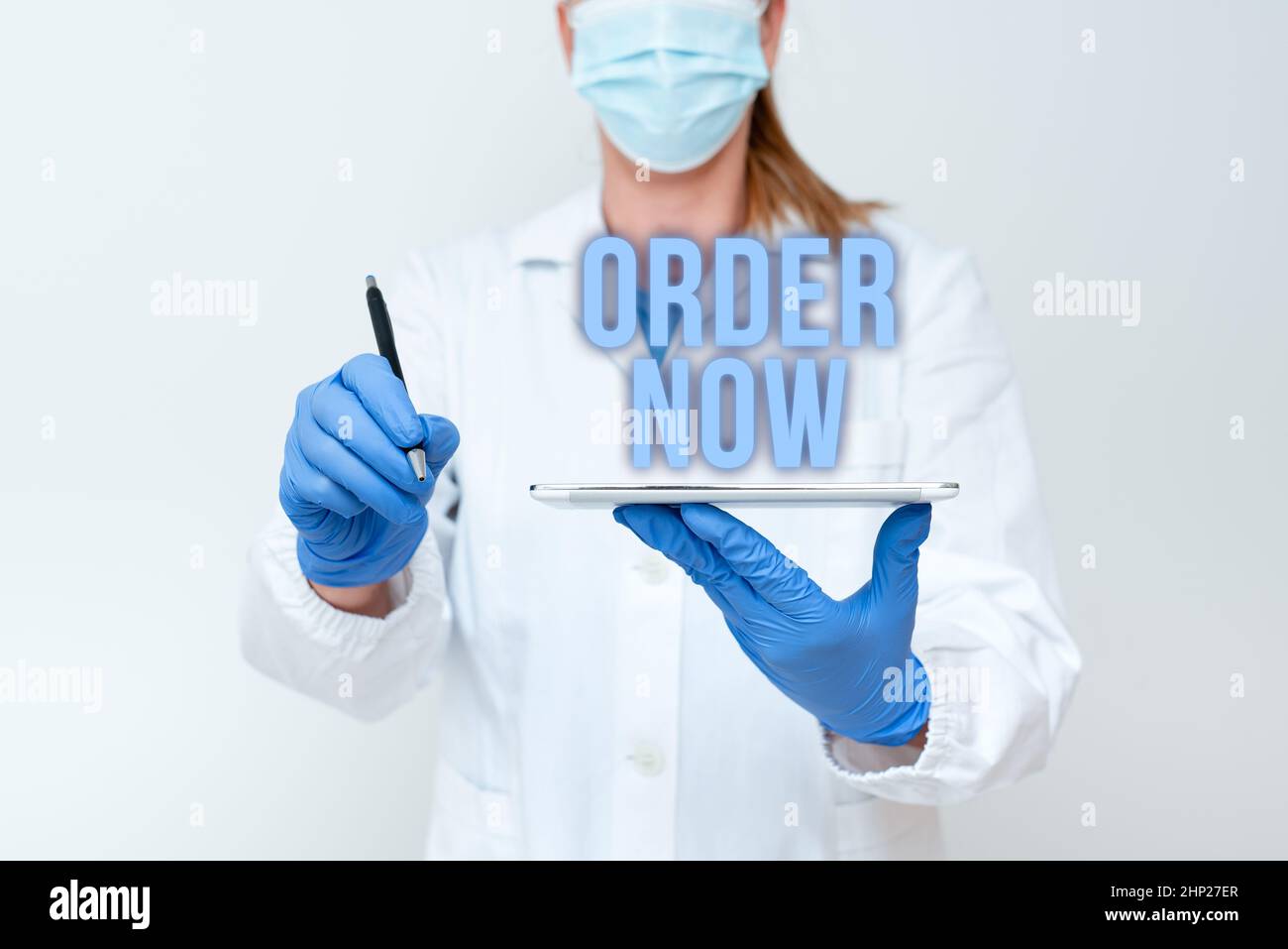 Conceptual caption Order Now, Word for confirmed request by one party ...