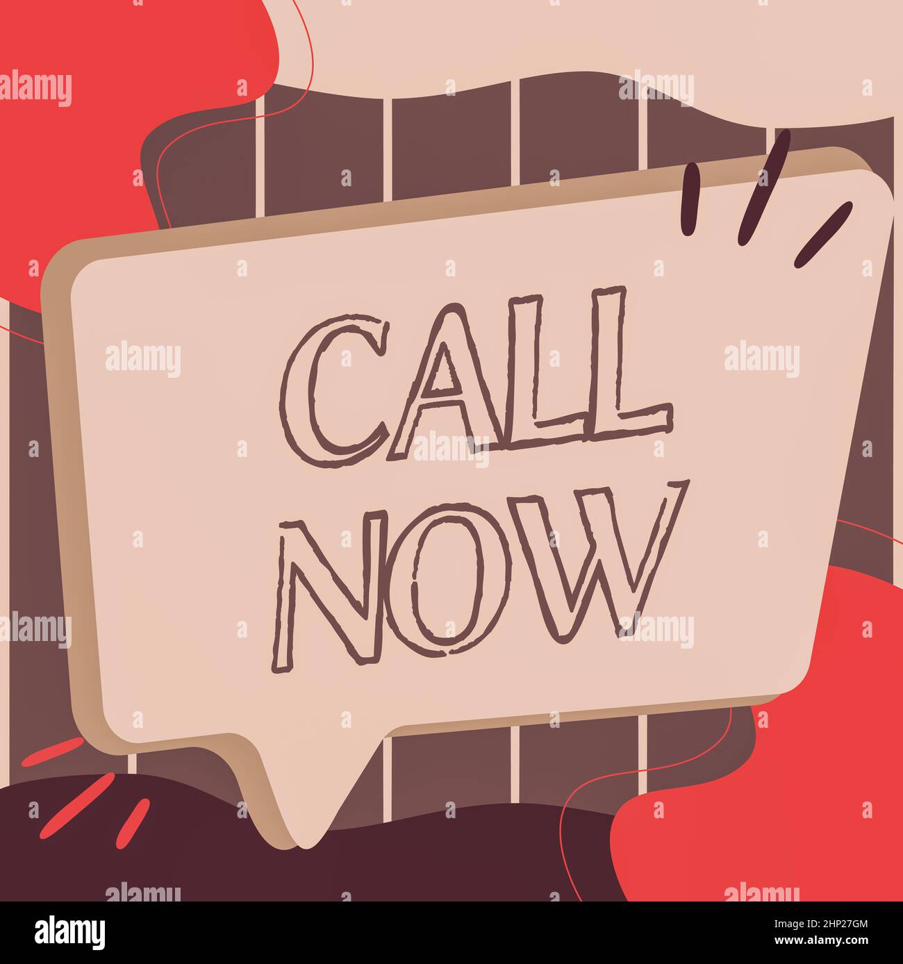 Writing displaying text Call Now, Concept meaning To immediately ...