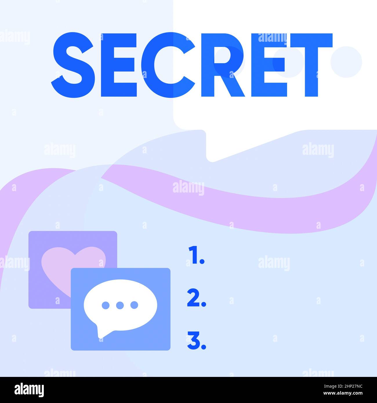 Writing Displaying Text Secret Word For Something That Is Kept Or