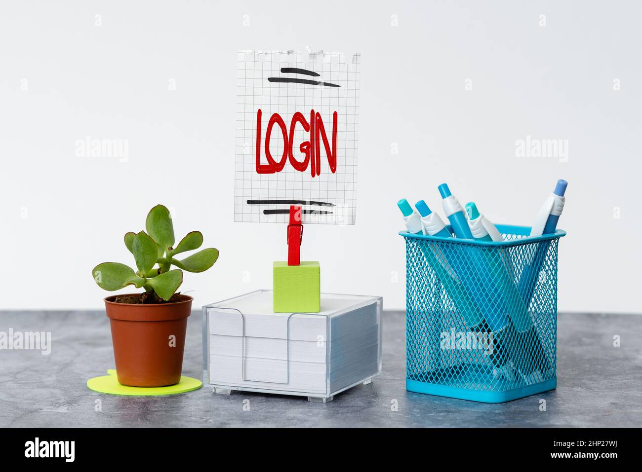 Text caption presenting Login, Business overview Entering website Blog ...