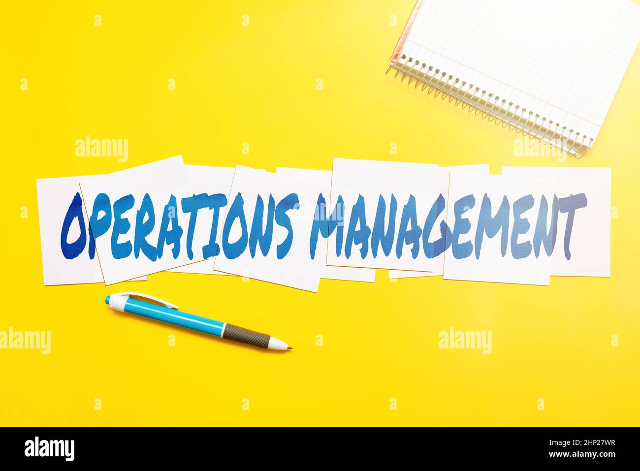 Conceptual display Operations Management, Word Written on ensure Inputs to Output the Production ...