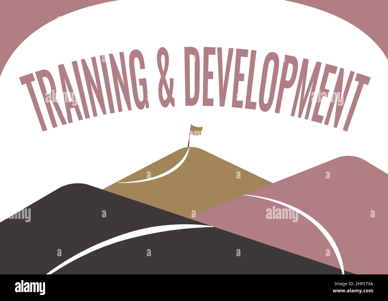 Text caption presenting Training And Development, Business showcase ...