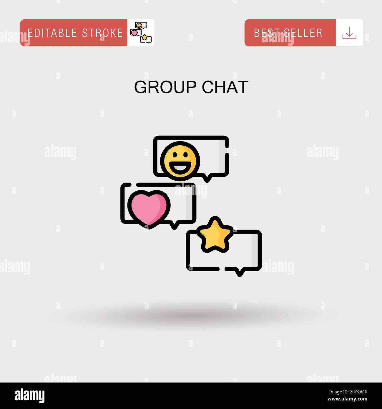Group chat Simple vector icon Stock Vector Image & Art - Alamy