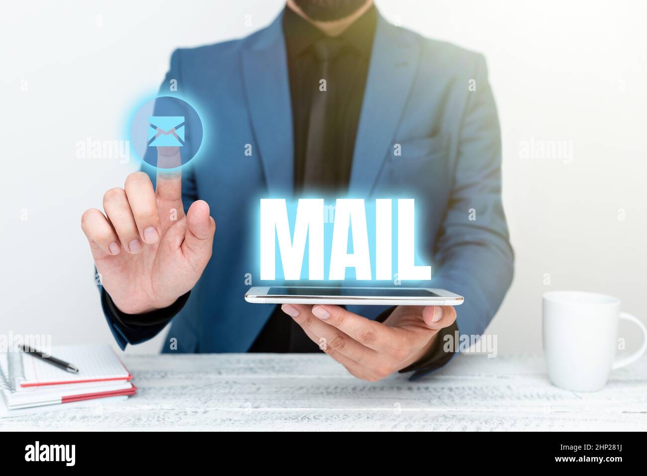 Conceptual caption Mail, Word for letters or parcel sent or delivered ...