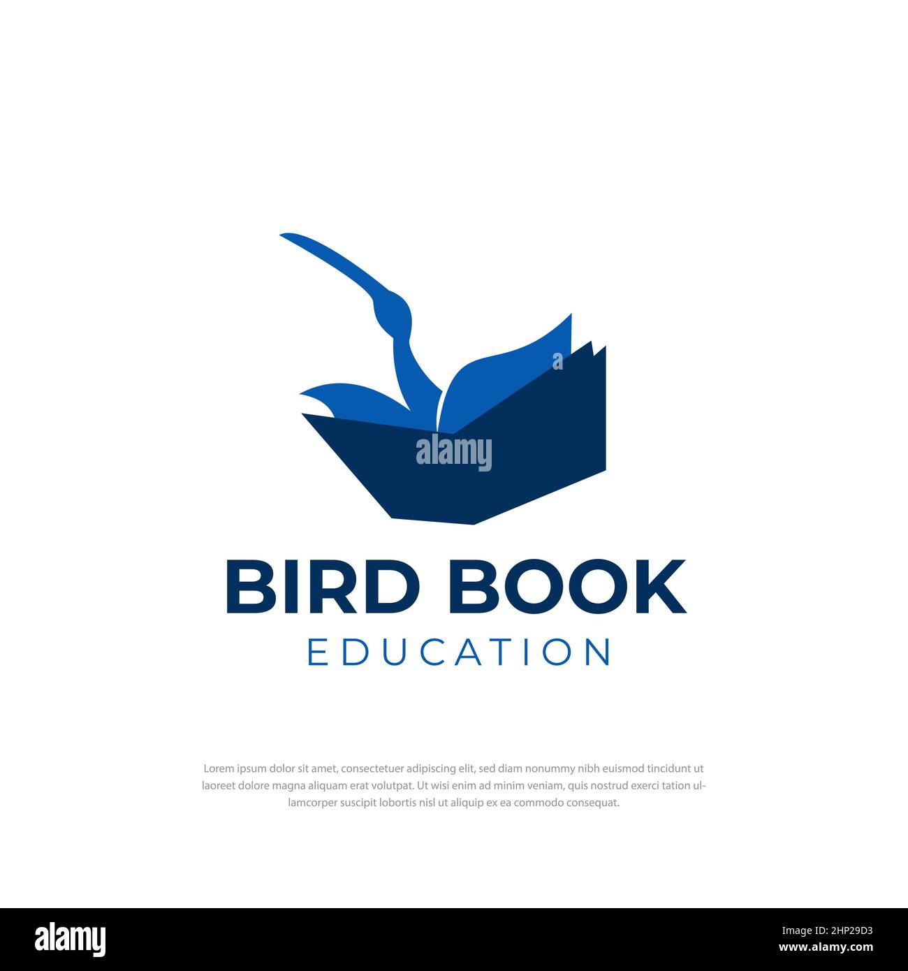 Creative flying book icon logo design vector illustration template ...