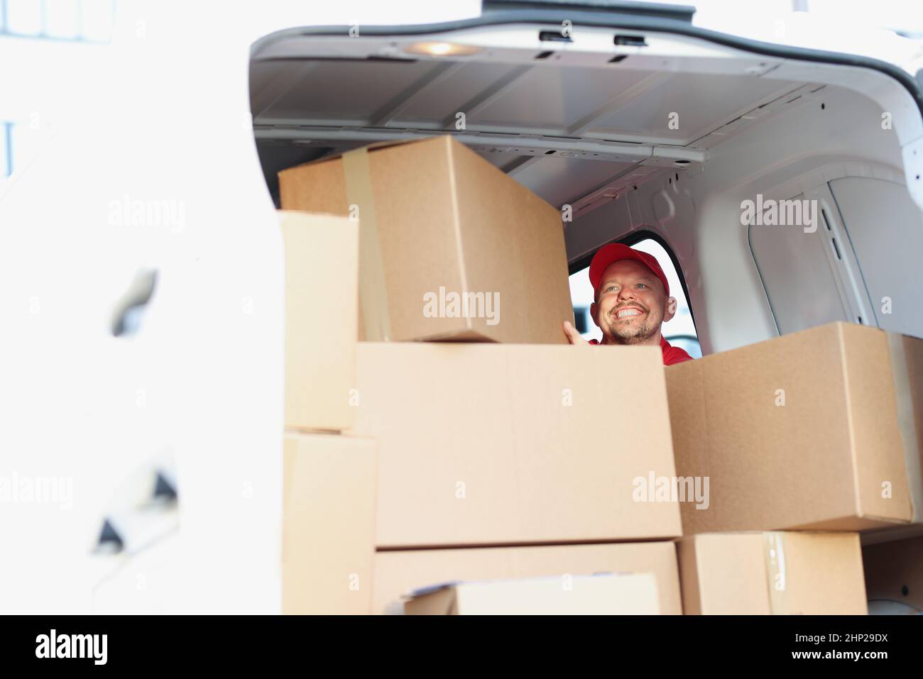 Close up postman parcel hi-res stock photography and images - Alamy
