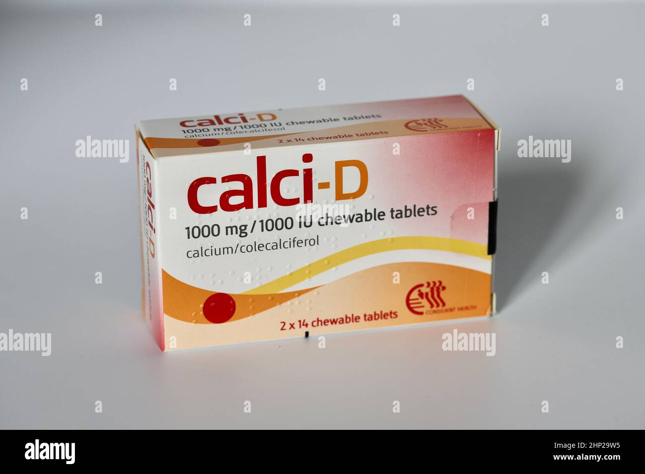 Ipswich, UK - 18 February 2022: Calci-D calcium dietry supplement Stock ...