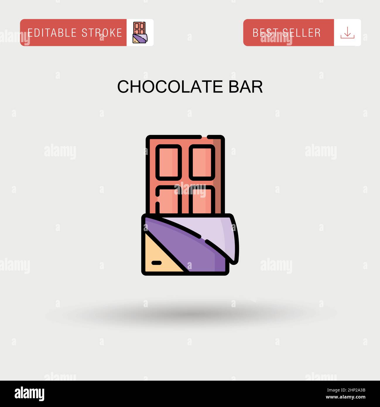 Chocolate bar icon hi-res stock photography and images - Alamy
