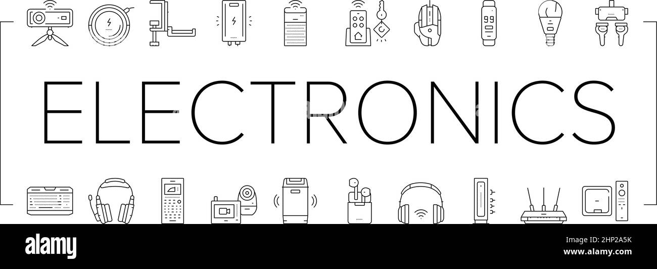 Electronics Digital Technology Icons Set Vector Stock Vector Image & Art - Alamy