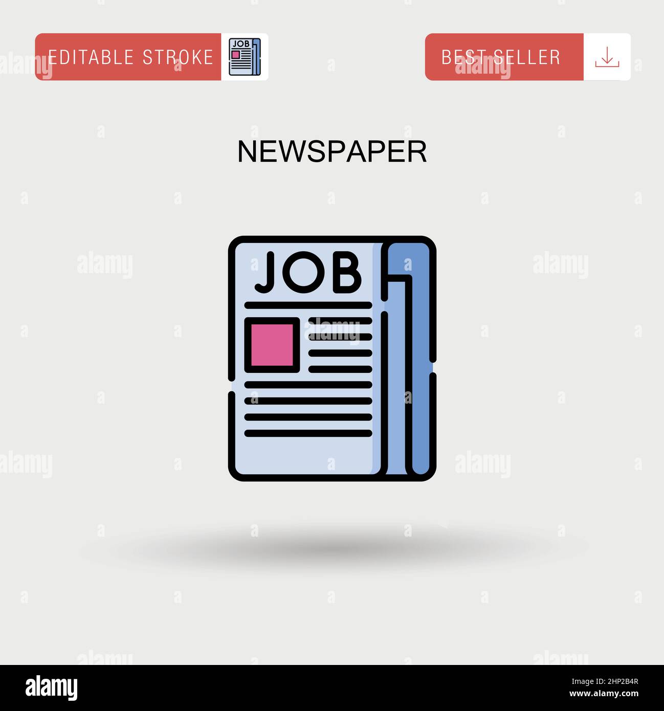 Newspaper Simple vector icon Stock Vector Image & Art - Alamy