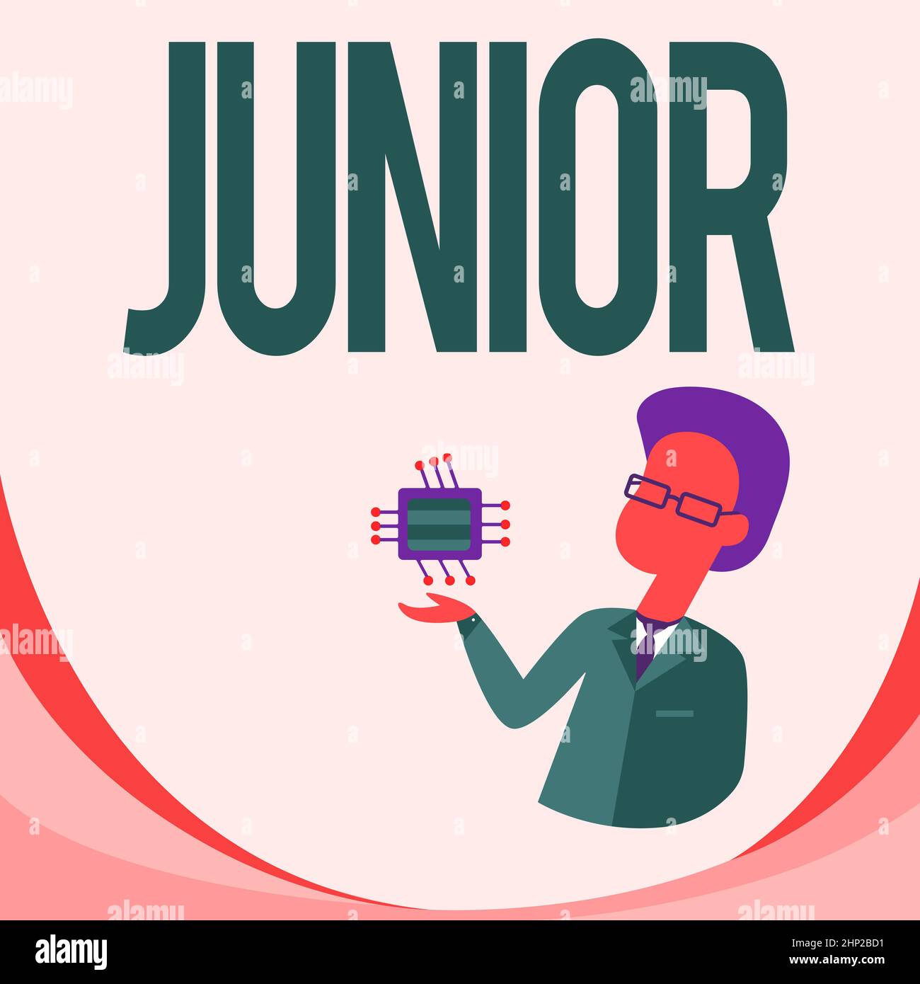 Conceptual caption Junior, Concept meaning erson who is a specified ...