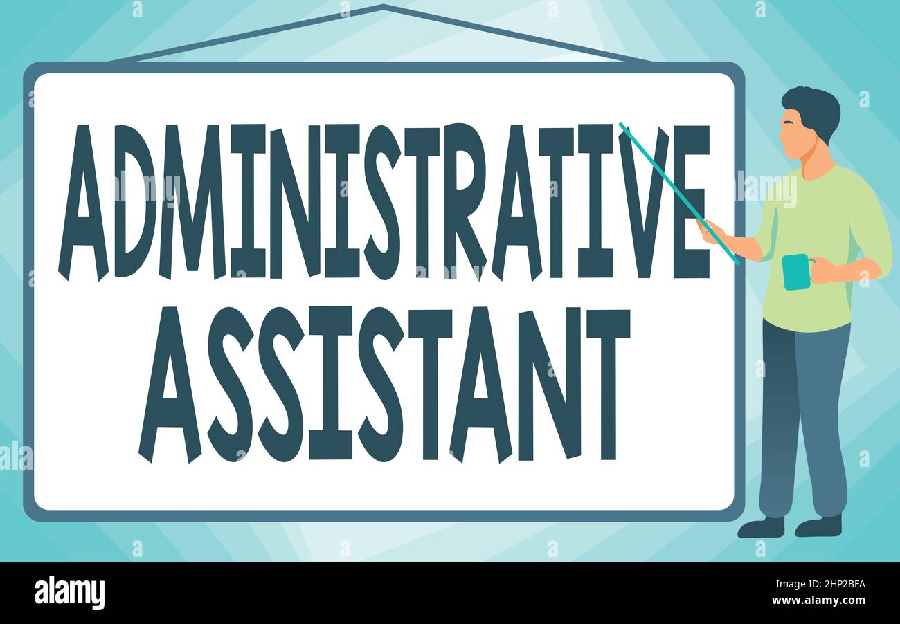 Text showing inspiration Administrative Assistant, Word Written on ...