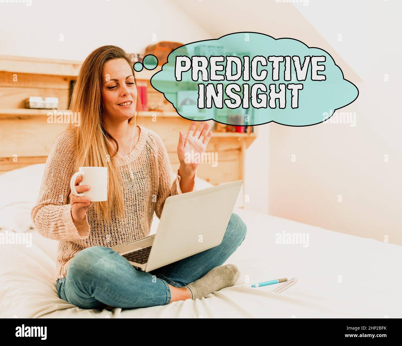 Text sign showing Predictive Insight, Business approach Proactive Fault ...