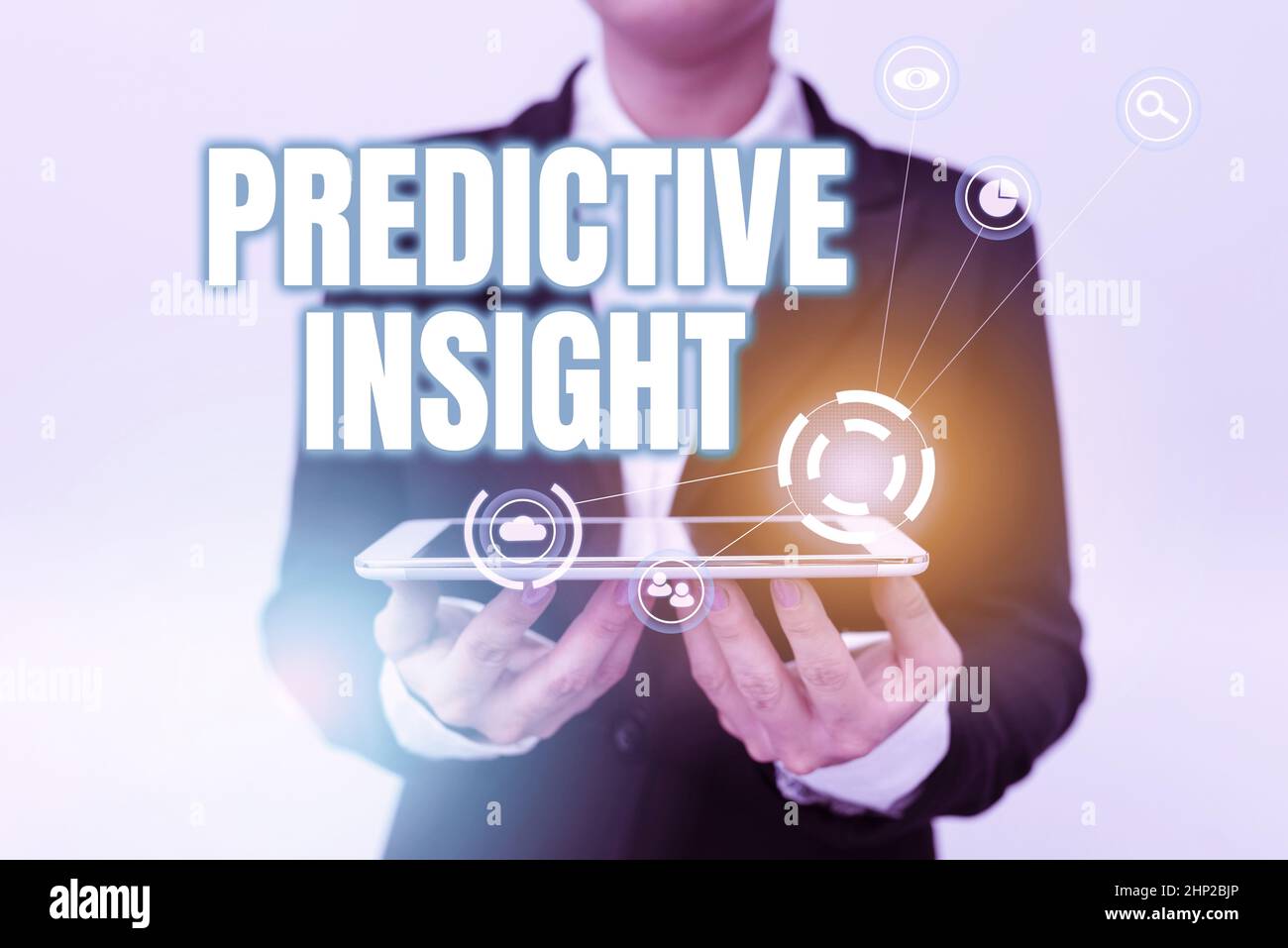 Text sign showing Predictive Insight, Business overview Proactive Fault ...