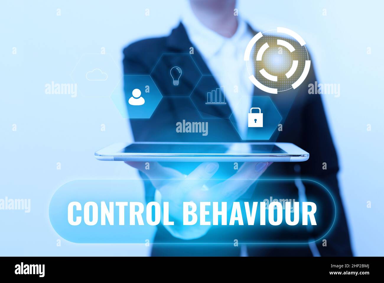 Sign displaying Control Behaviour, Business concept Exercise of ...