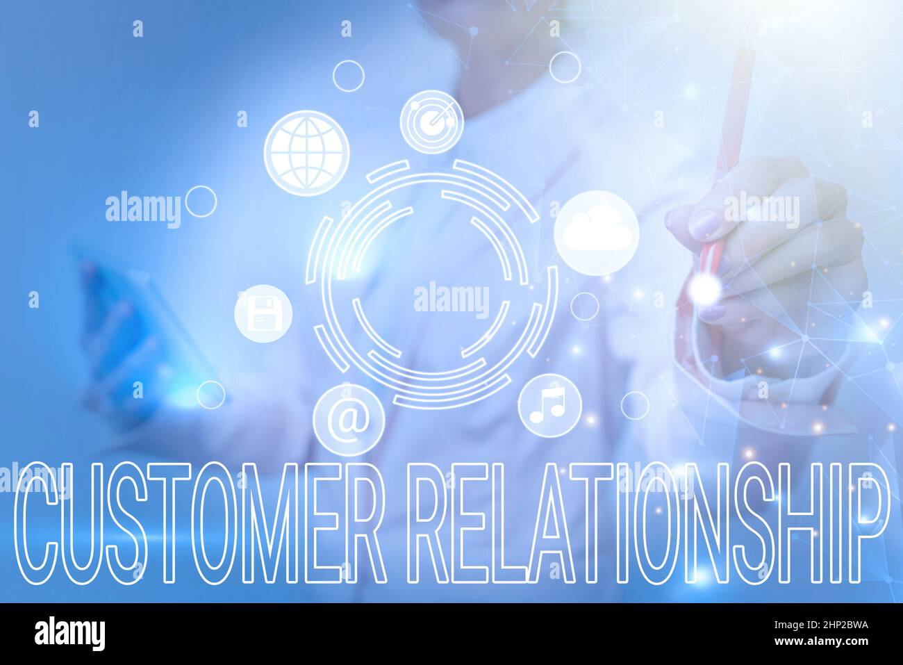 Inspiration Showing Sign Customer Relationship Internet Concept Deal And Interaction Between