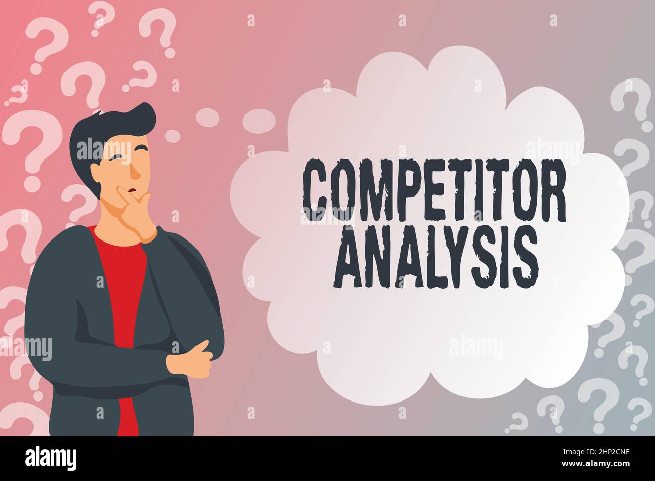 Hand writing sign Competitor Analysis, Concept meaning Determine the ...