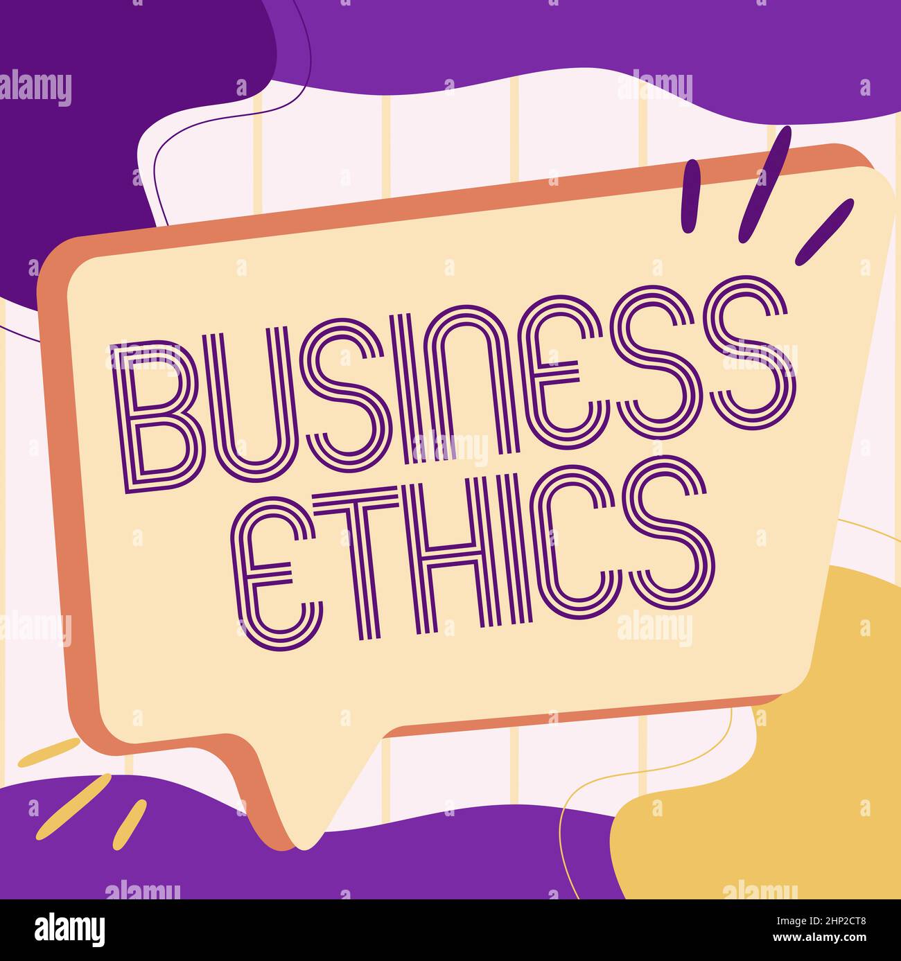 Text sign showing Business Ethics, Business idea Moral principles that ...