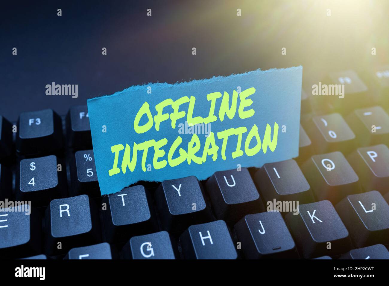 Hand writing sign Offline Integration, Word Written on First Triad of ...