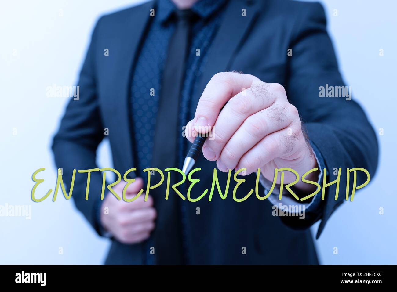 Hand writing sign Entrepreneurship, Internet Concept Process of ...