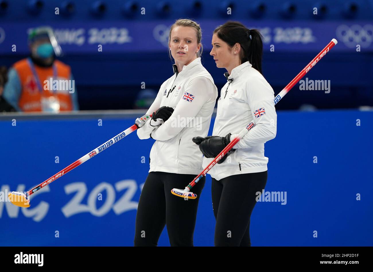Great Britain's Vicky Wright (left) and Eve Muirhead in the Women's ...