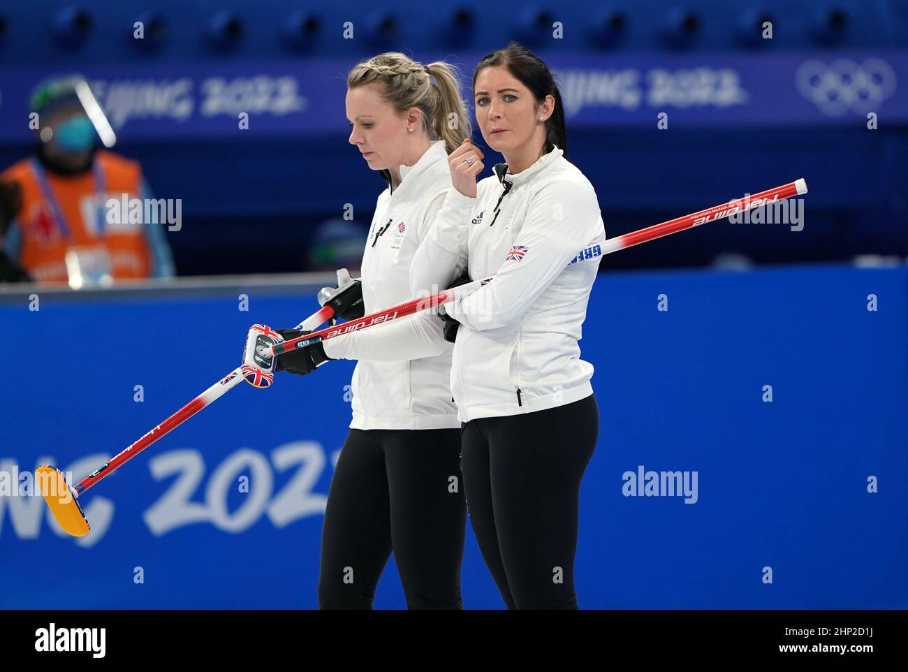 Great Britain's Vicky Wright (left) and Eve Muirhead in the Women's ...