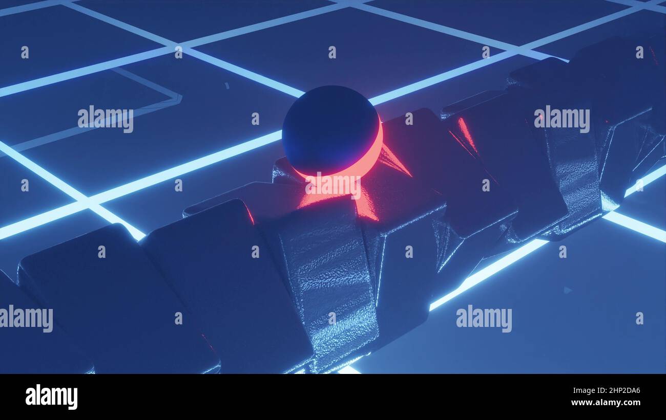 Futuristic structure with neon ball 4K UHD 3D illustration Stock Photo ...