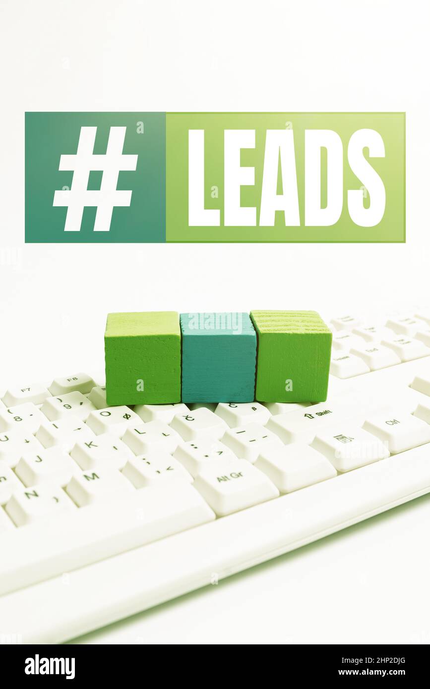 Text showing inspiration Leads, Business idea route or means of access ... Text showing inspiration Leads, Business idea route or means of access ...