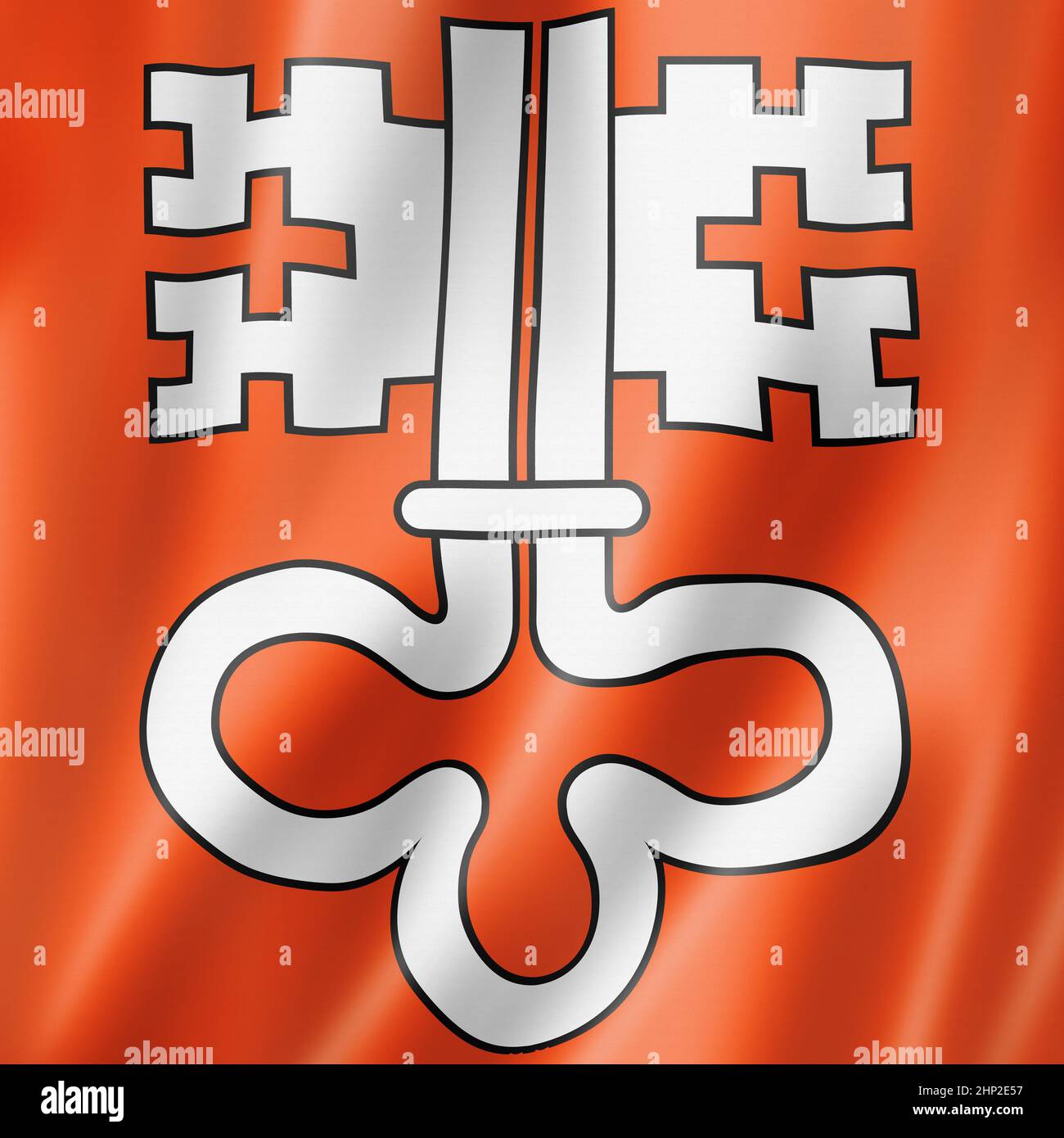 Nidwalden canton - State - flag, Switzerland waving banner collection ...