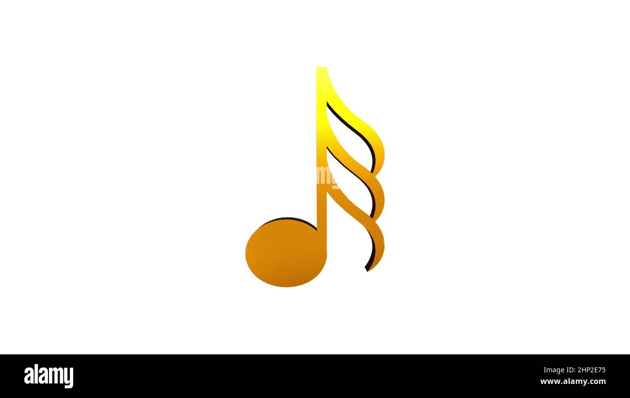 Bright artistic element of melodic 3d render design. Classic soundtrack ...