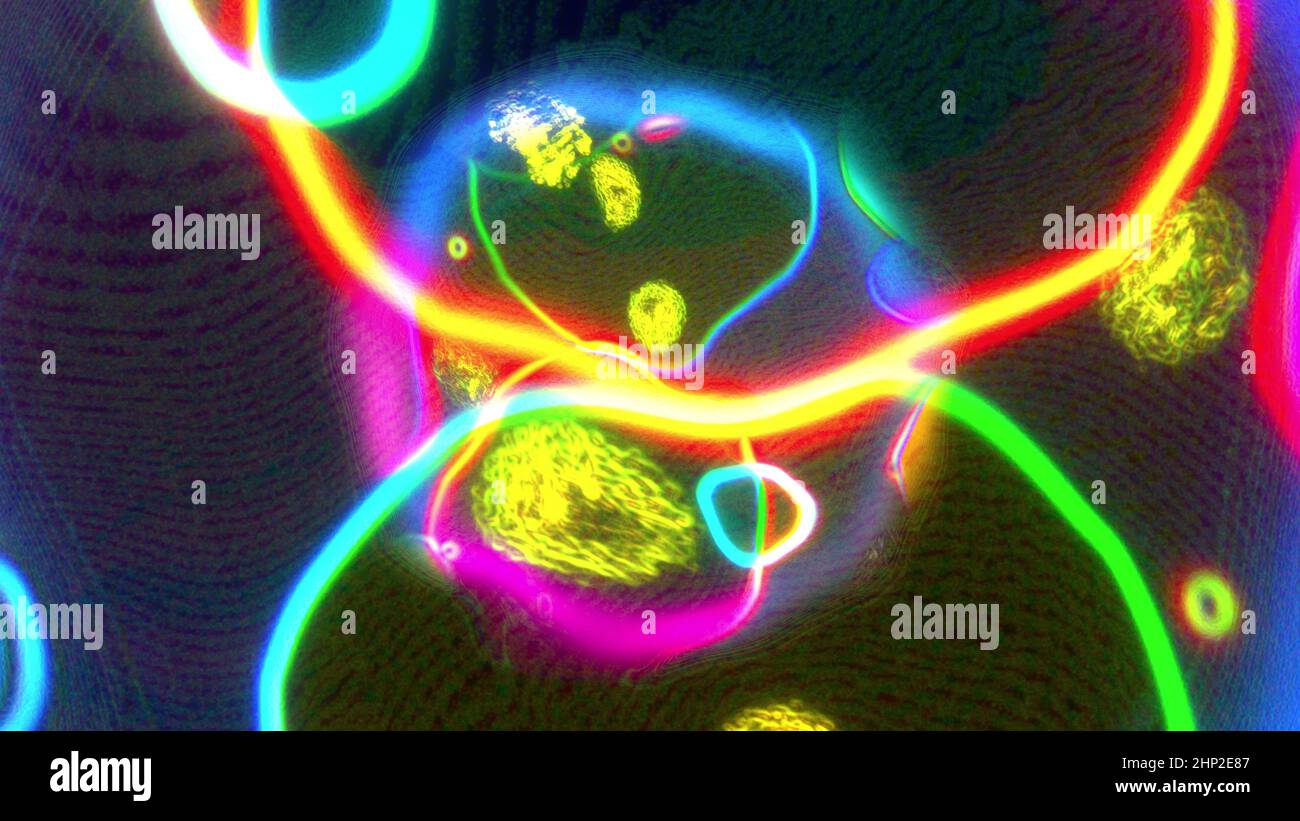 Microscopic structure 3d render of living abstract protozoan organism ...