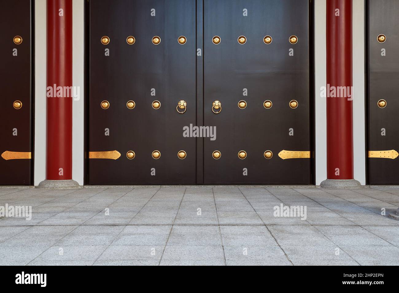 Entrace door of a temple in Tokyo, Japan Stock Photo - Alamy