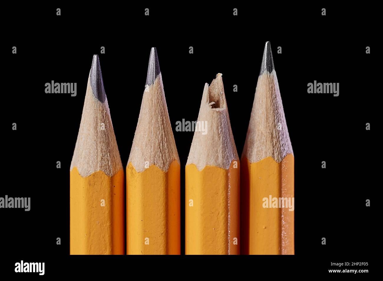 Broken pencils and new pencils hi-res stock photography and images - Alamy