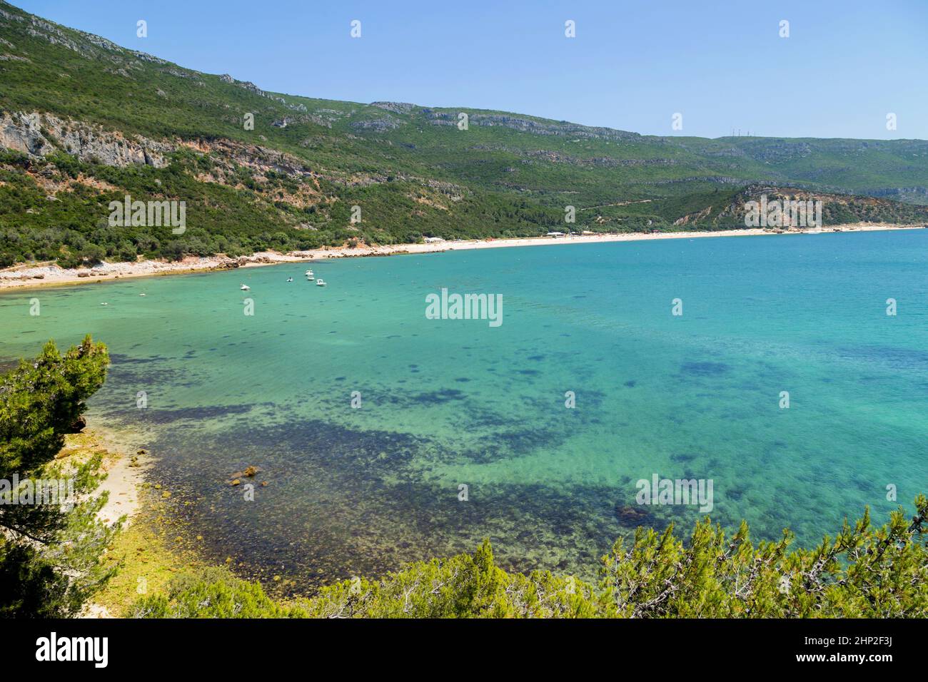Beautiful landscape view of the National Park Arrabida in Setubal ...