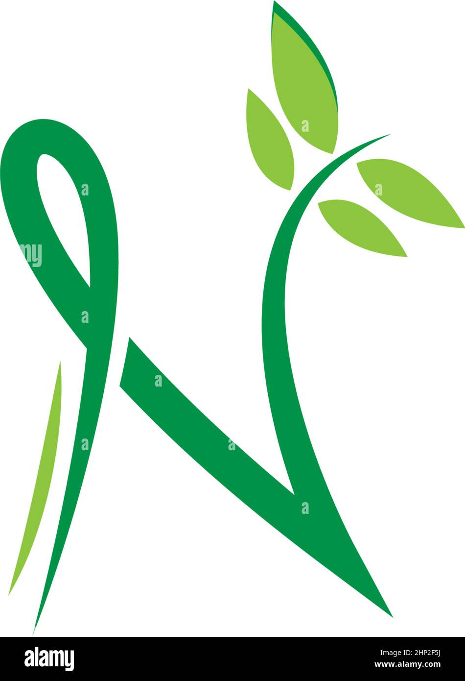 Vines template design, shrubs forming letter N Stock Vector Image & Art ...