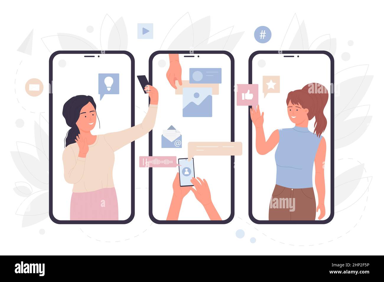 Online messages with photo, voice and video from female users on ...