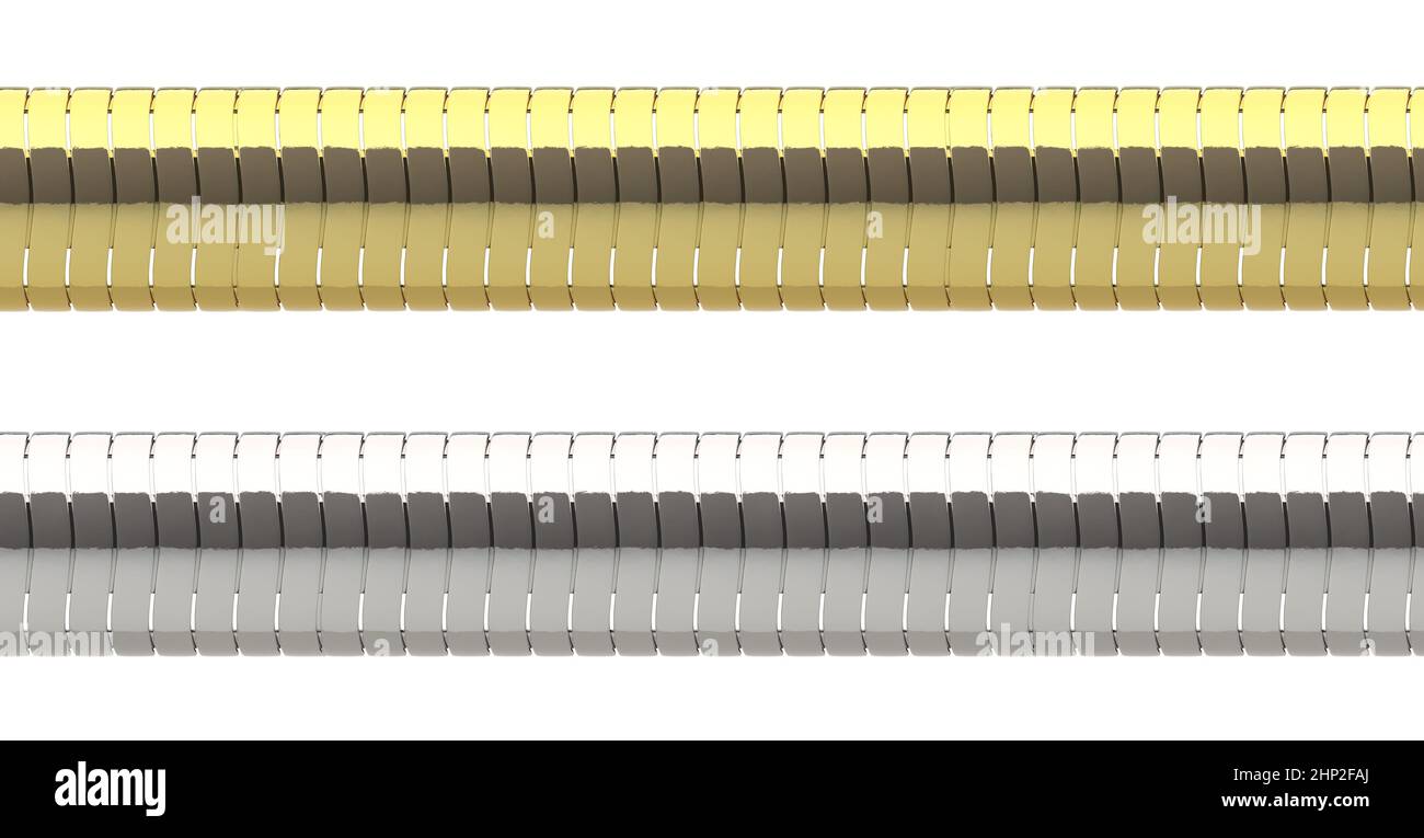 Seamless thick golden and silver cocoon chains isolated on white Stock ...