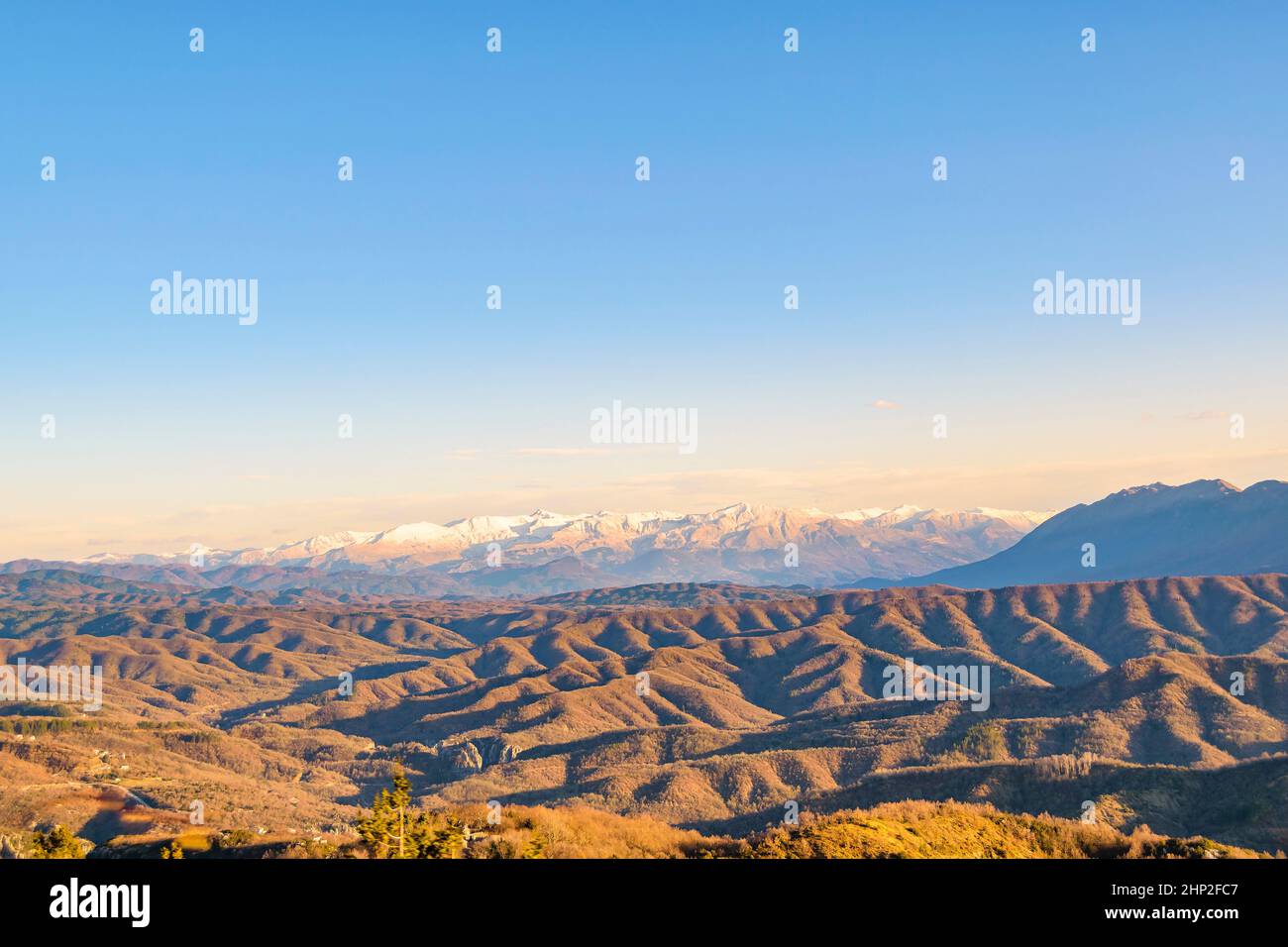 Dry landscape scene at peloponnese zone, greece Stock Photo - Alamy