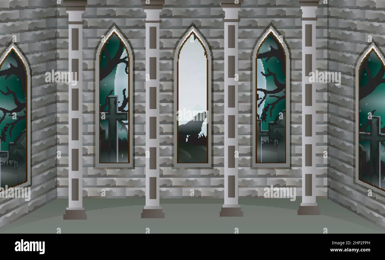 Scary house exterior Stock Vector Images - Alamy