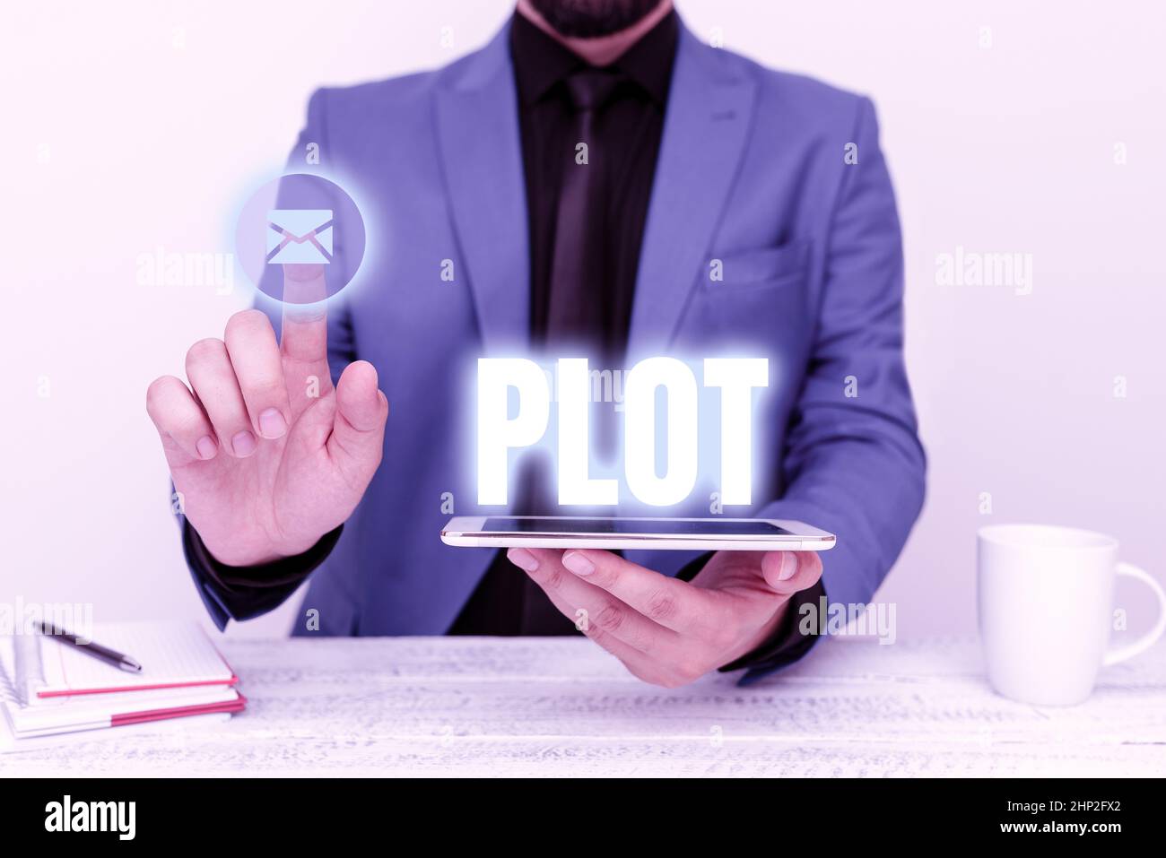 Handwriting Text Plot Word Written On Sequence Of Events Inside A
