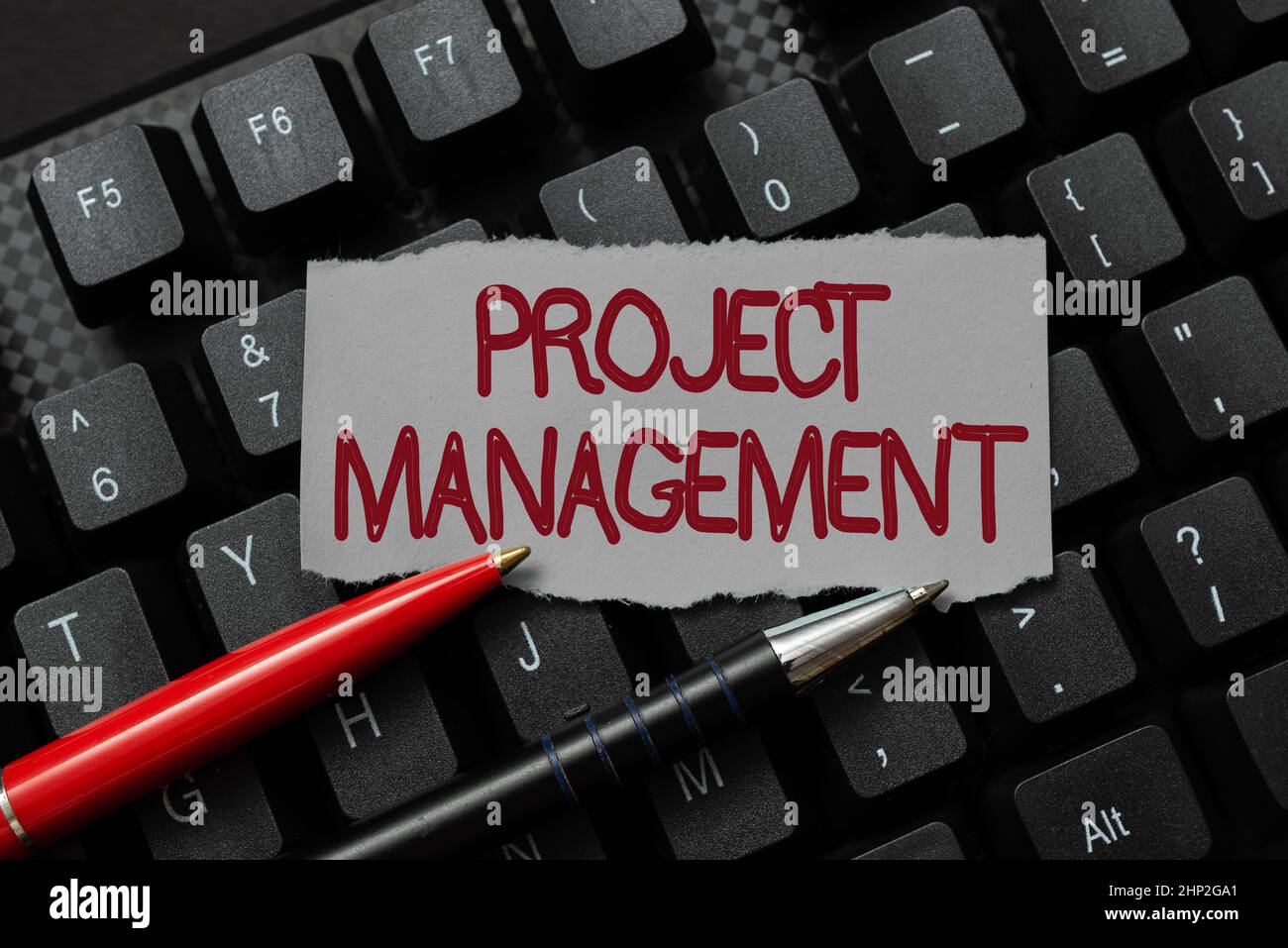 Handwriting text Project Management, Word Written on Application ...