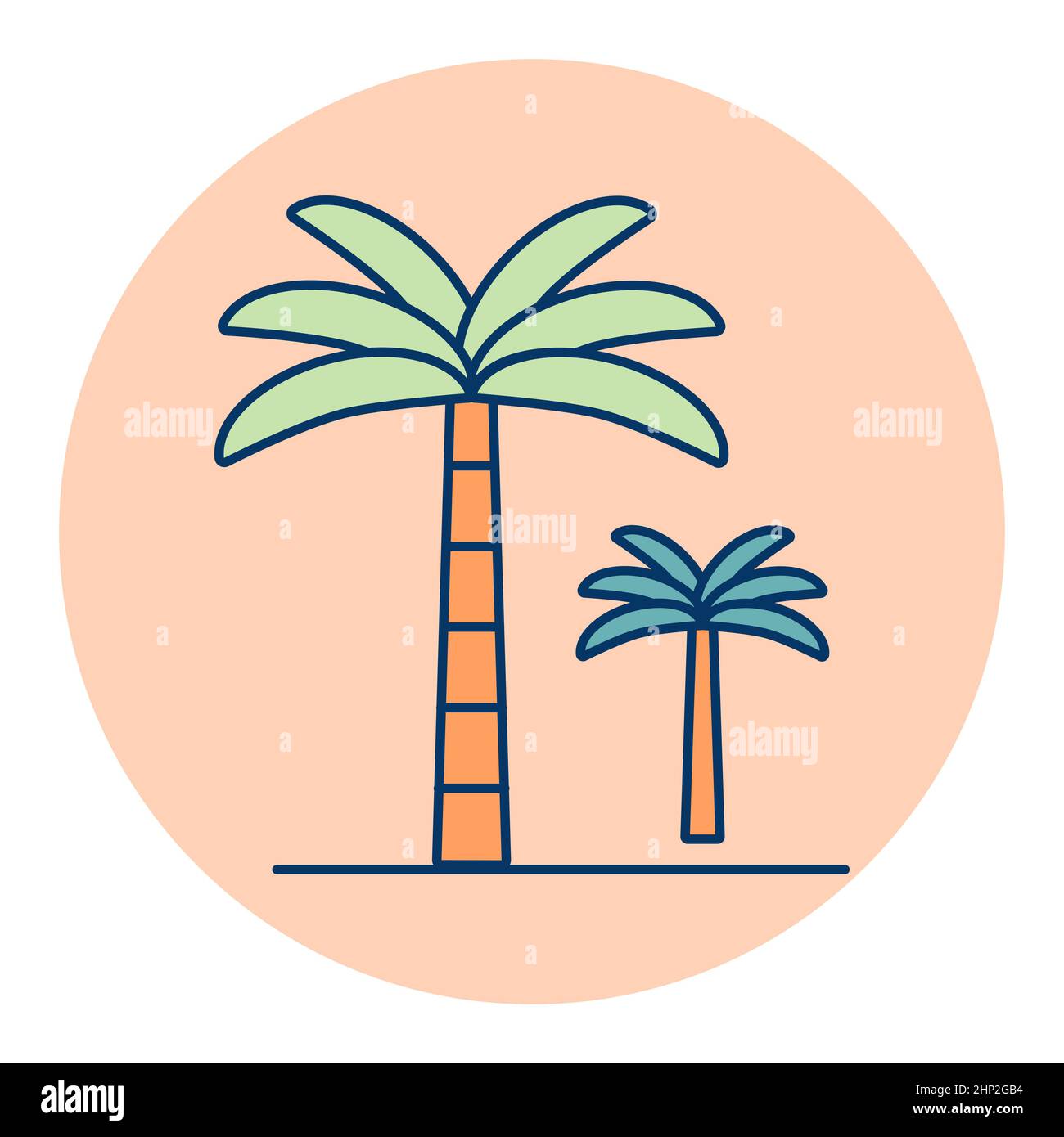 Palm tree vector isolated icon. Nature sign. Graph symbol for travel ...