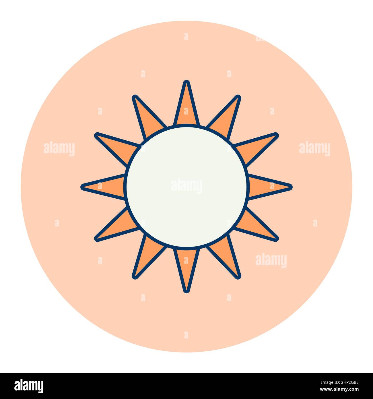 Sun vector isolated icon. Weather sign. Graph symbol for travel and ...