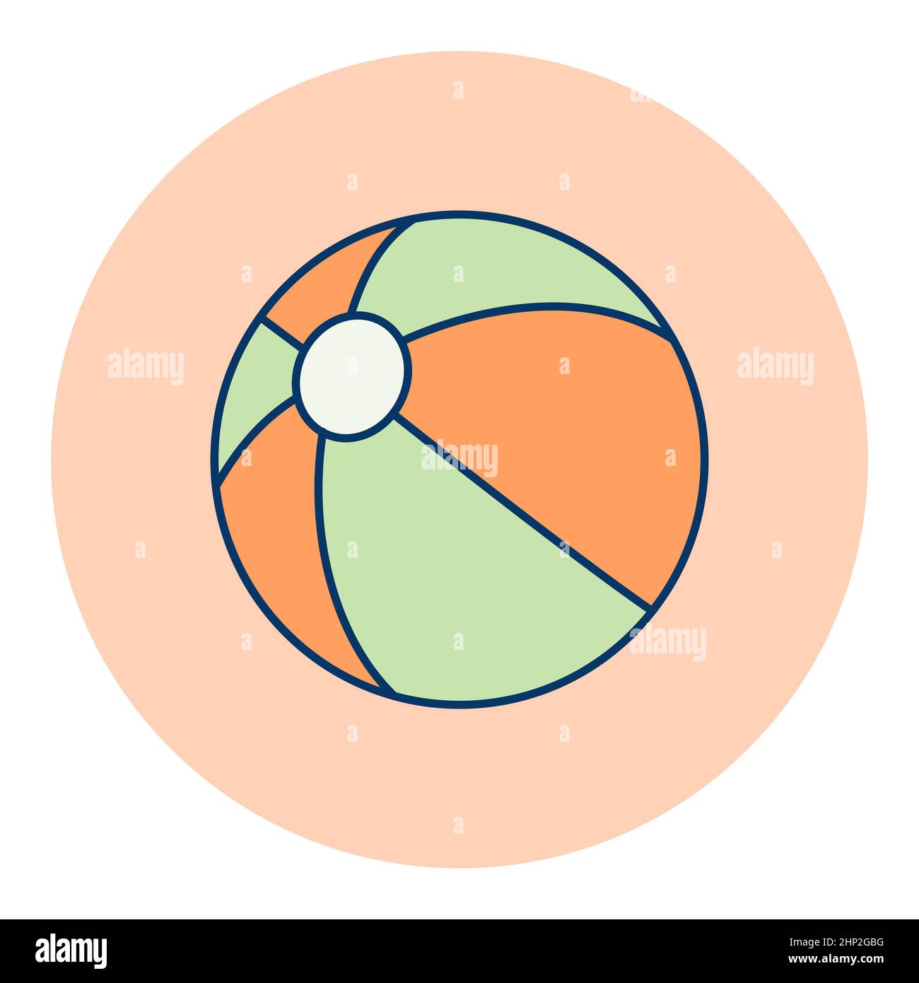 Beach Ball flat vector isolated icon. Summer sign. Graph symbol for ...