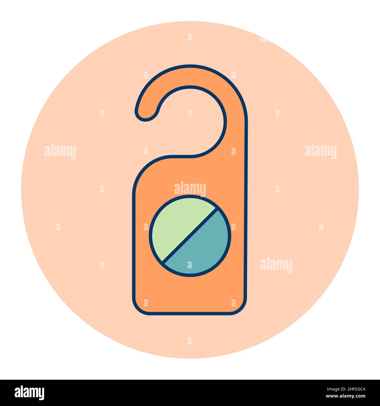 Do Not Disturb Sign Vector Isolated Icon Red Hotel Door Warning