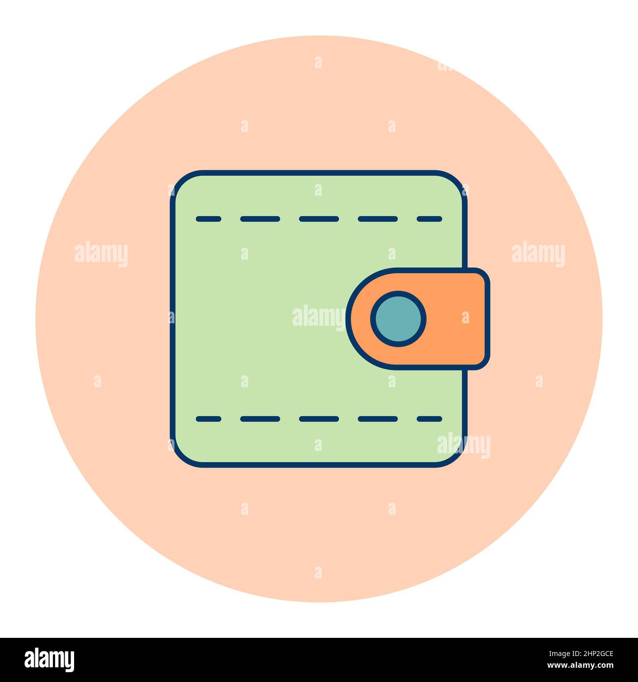 Billfold wallet vector icon. Graph symbol for web site and apps design ...