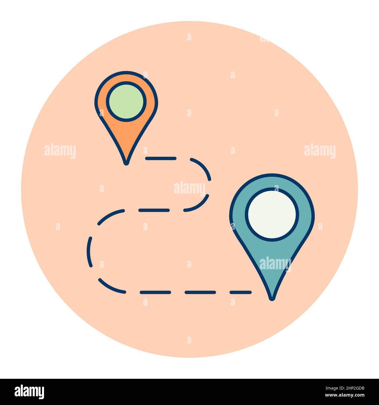 Route vector isolated icon. Navigation sign. Graph symbol for travel ...