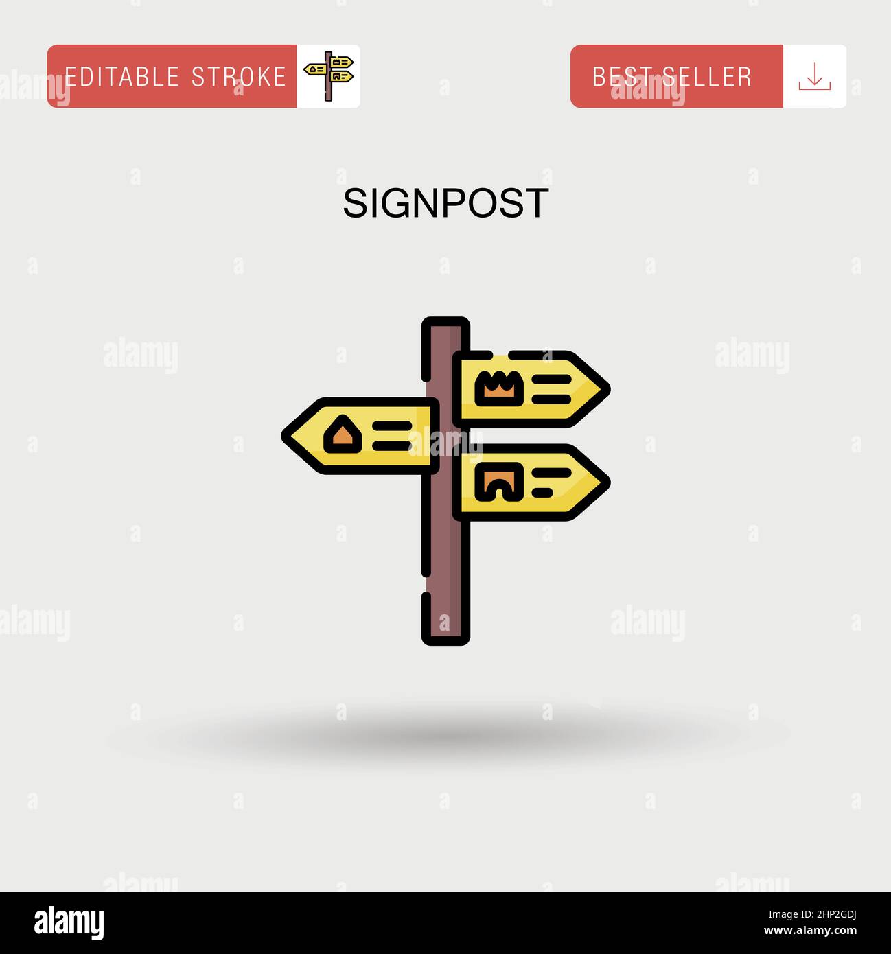 Signpost crossroads Stock Vector Images - Alamy